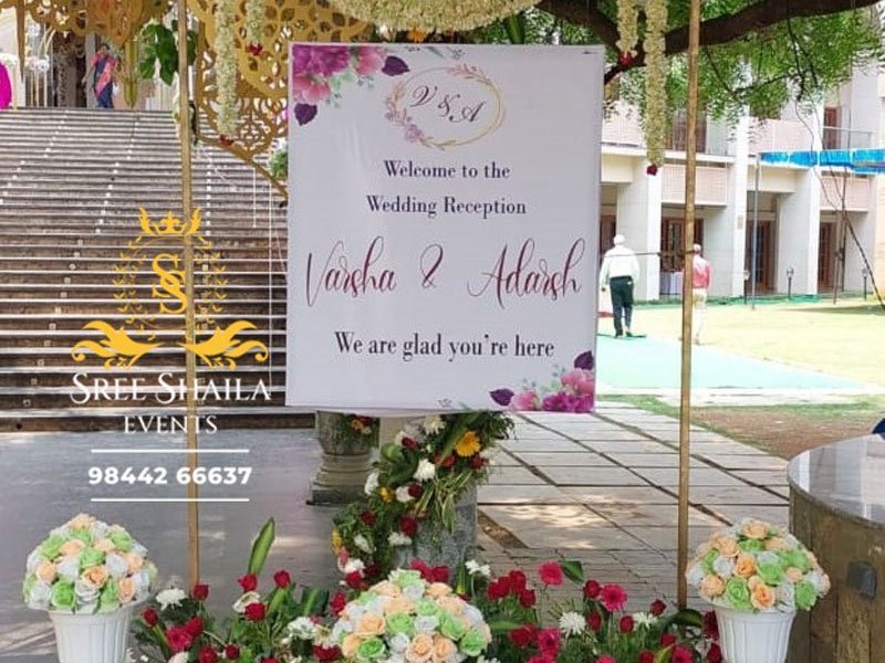 Entrance Welcome Board – Sreeshaila Events